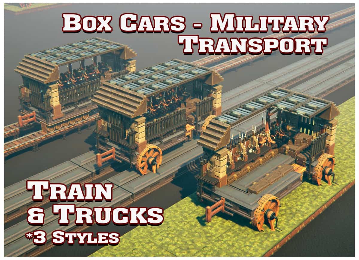 Trains & Trucks - Military Transport BoxCar - Tales Tavern