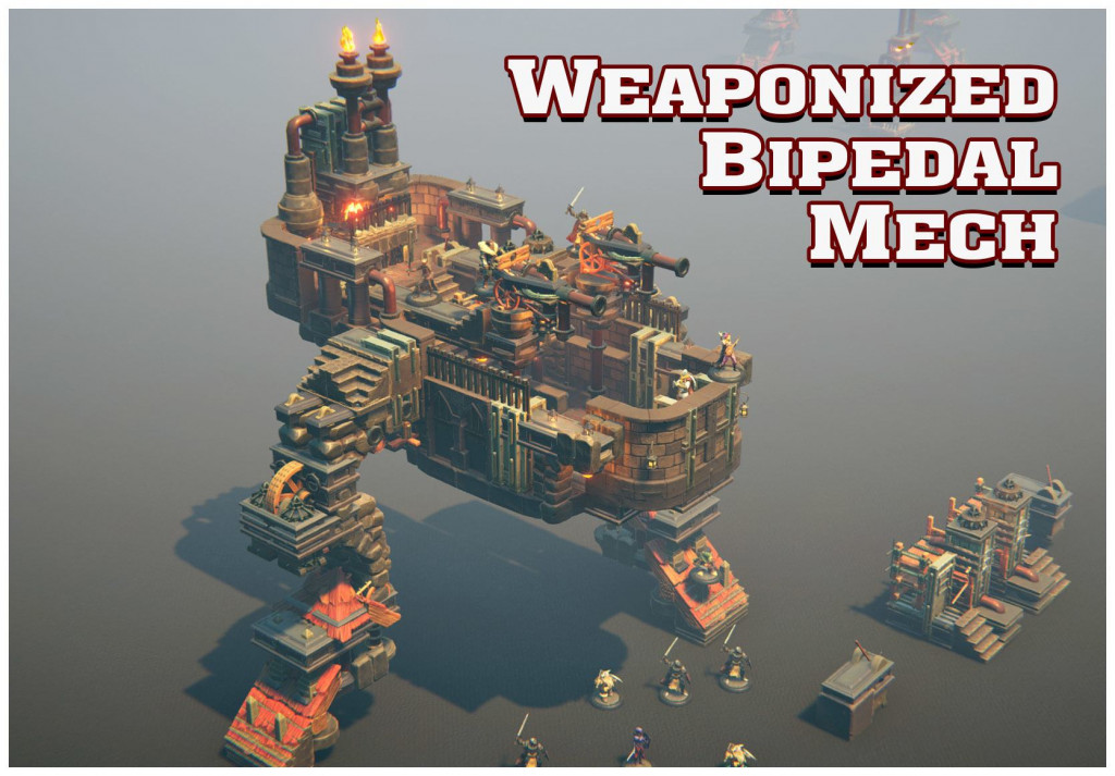 🤖 ModCity Vehicle – Weaponized Mech Walker (Gargantuan) - Tales Tavern