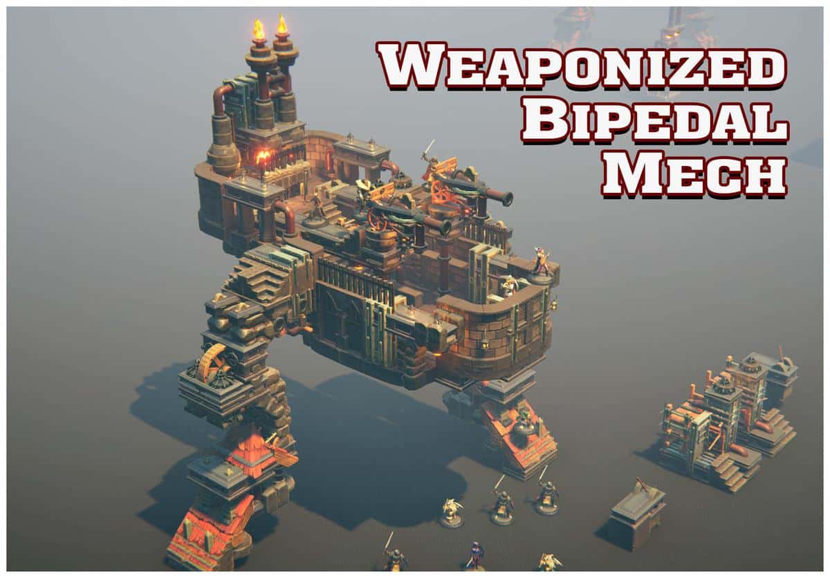 🤖 ModCity Vehicle – Weaponized Mech Walker (Gargantuan) - Tales Tavern