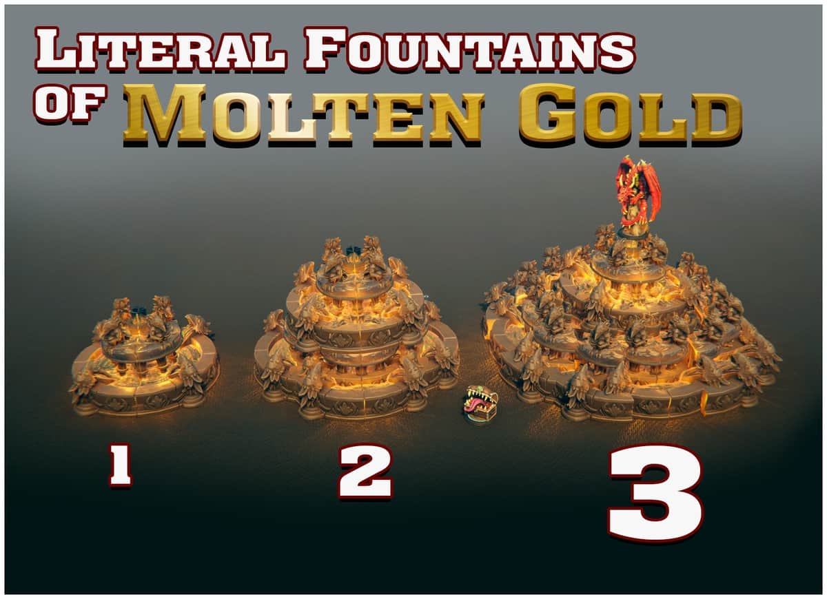 Fountains Molten Gold (Looks Amazing at Night) - Tales Tavern