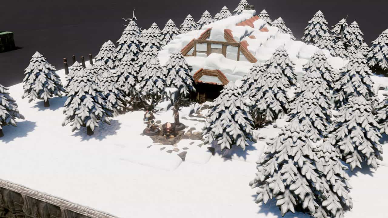 winter deep forest hunters hut - Tales Tavern