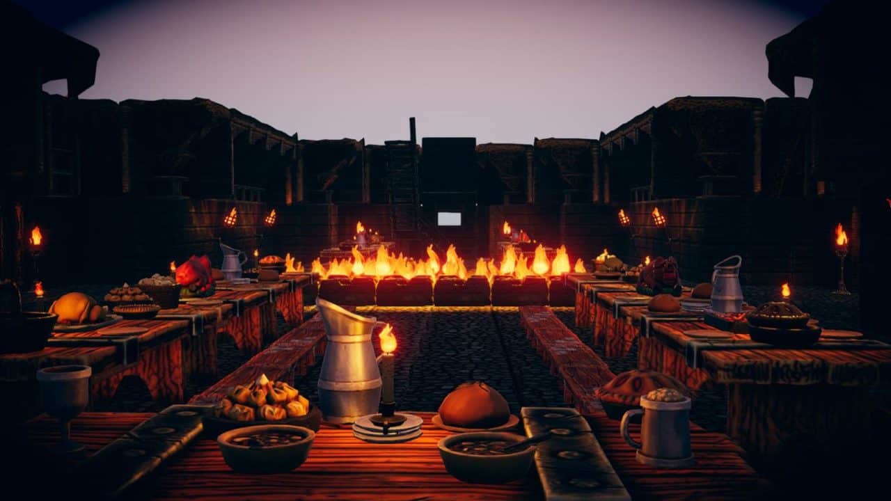 Various pre-decorated feast tables and tavern tables. - Tales Tavern