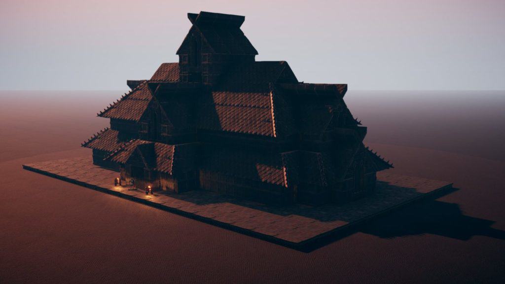 Norse (Viking) Feast Hall with small barracks and strategy room ...