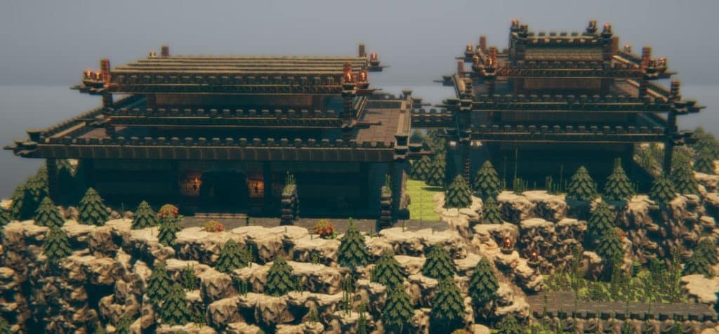 Asian Mountain Temple Exterior - Board - Tales Tavern