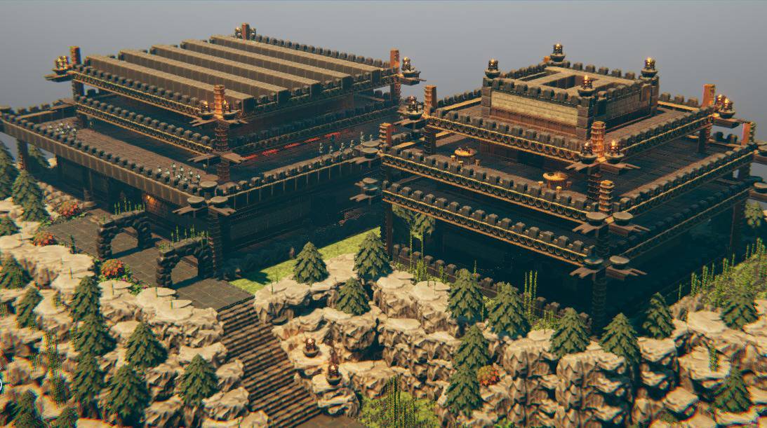 Asian Mountain Temple + Interior - Tales Tavern