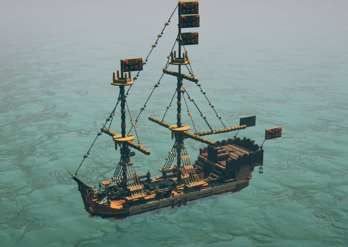 Two Masted Sloop with Rigging - Tales Tavern