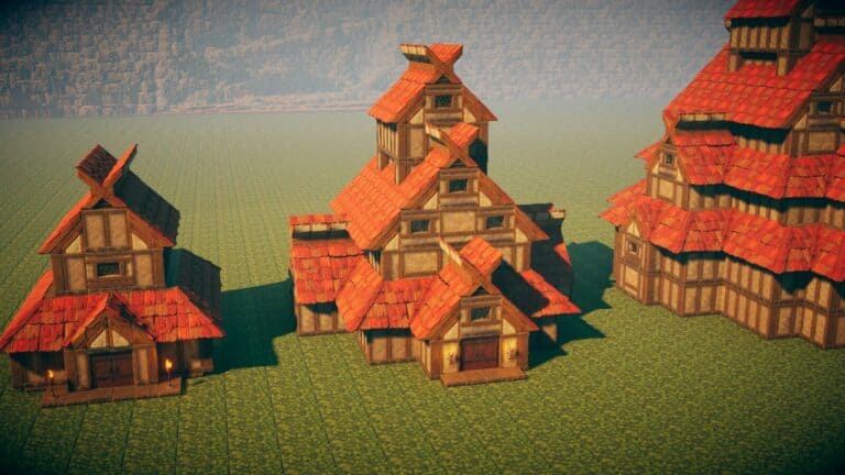 Three different sized Norse Viking Temples (decorated) - Tales Tavern