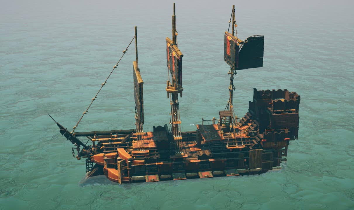 3 Deck Pirate Ship Under Sail - Tales Tavern