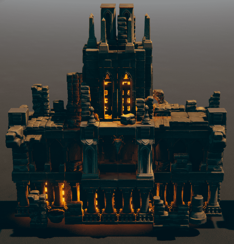 Gothic Hellfire Ruins & Shrine Doodads - Avernus - Tales Tavern