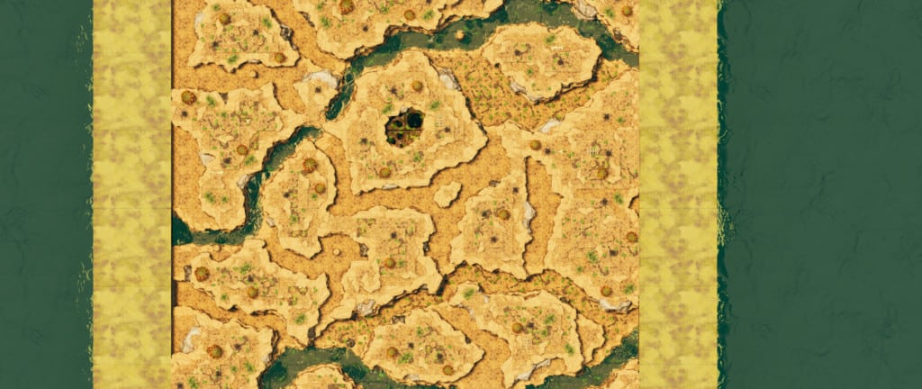 Badlands Battle Map w/ River and flood waters - Tales Tavern