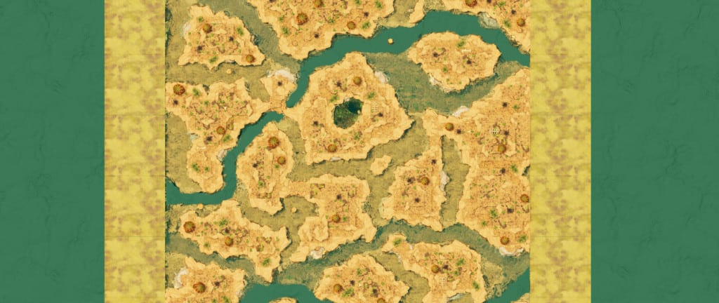 Badlands Battle Map w/ River and flood waters - Tales Tavern