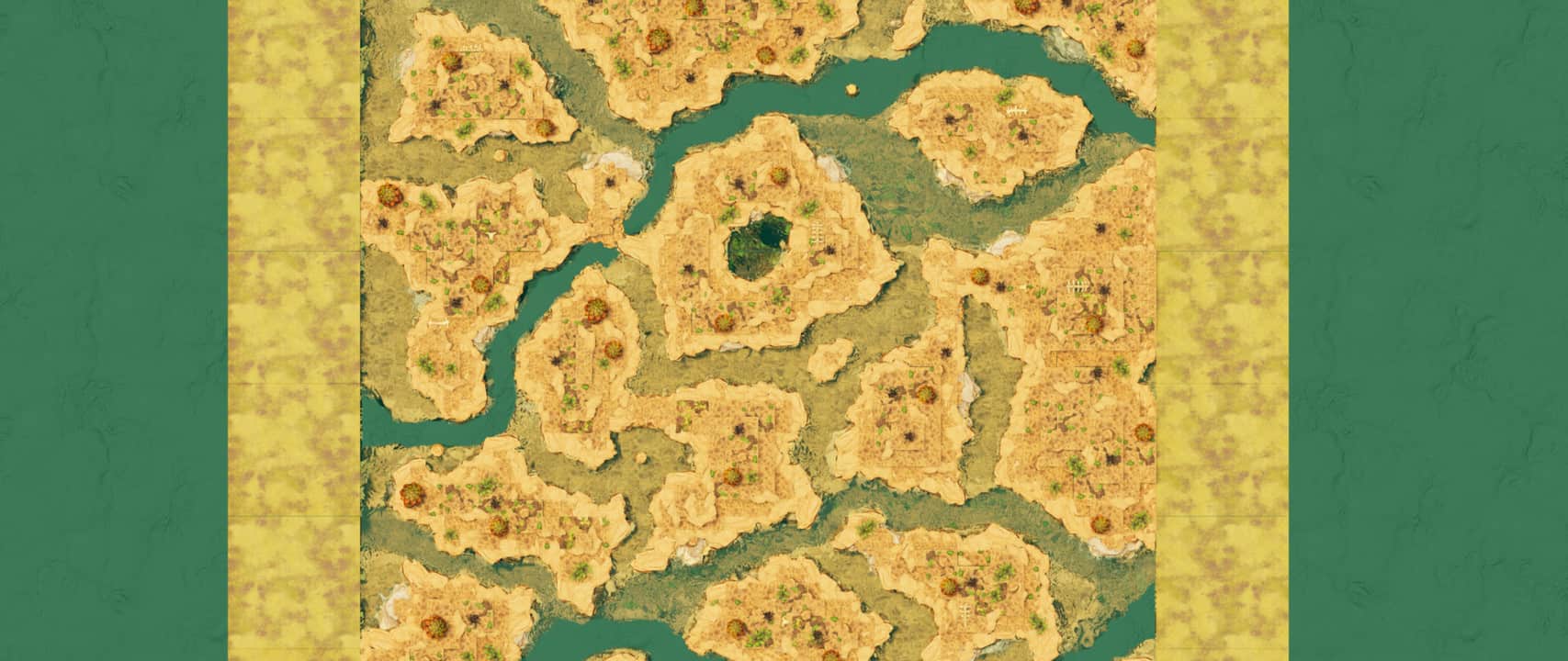 Badlands Battle Map w/ River and flood waters - Tales Tavern