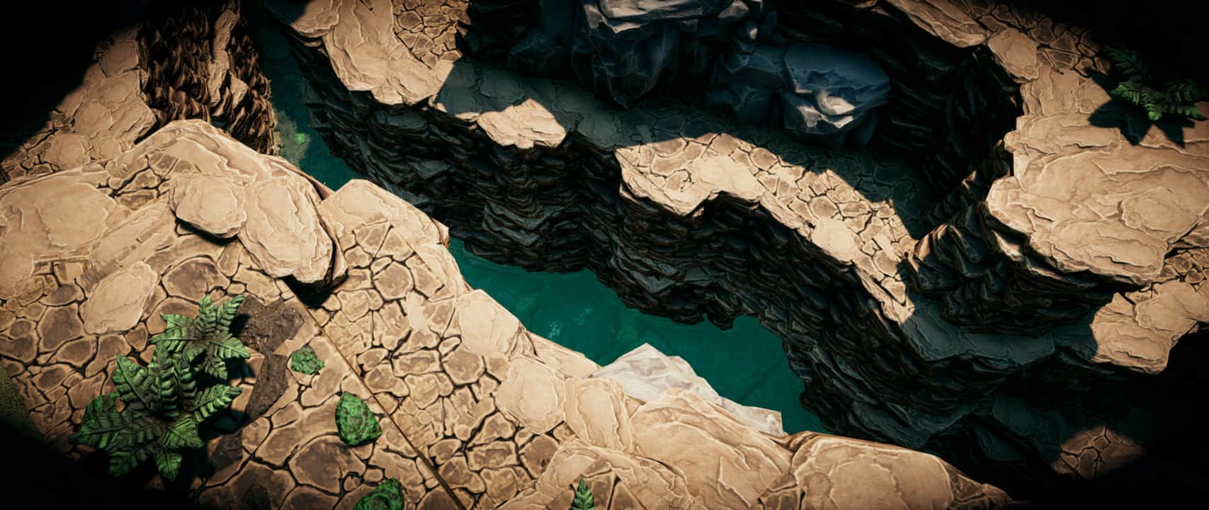 Badlands Battle Map w/ River and flood waters - Tales Tavern