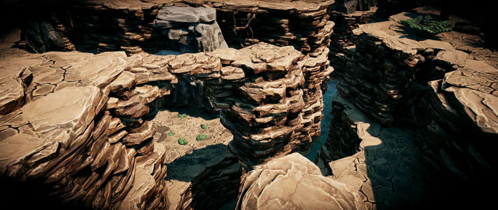 Badlands Battle Map w/ River and flood waters - Tales Tavern