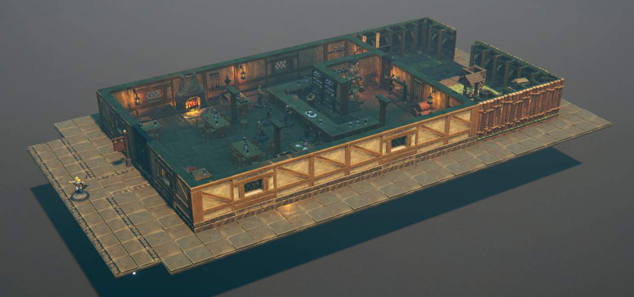 Inn, simple layout, two floors with a sewer - Tales Tavern