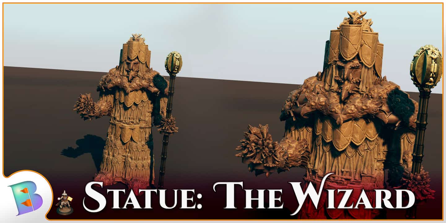 🧙🏾‍♂️ Statue: The Mad Wizard (HUGE) - Tales Tavern