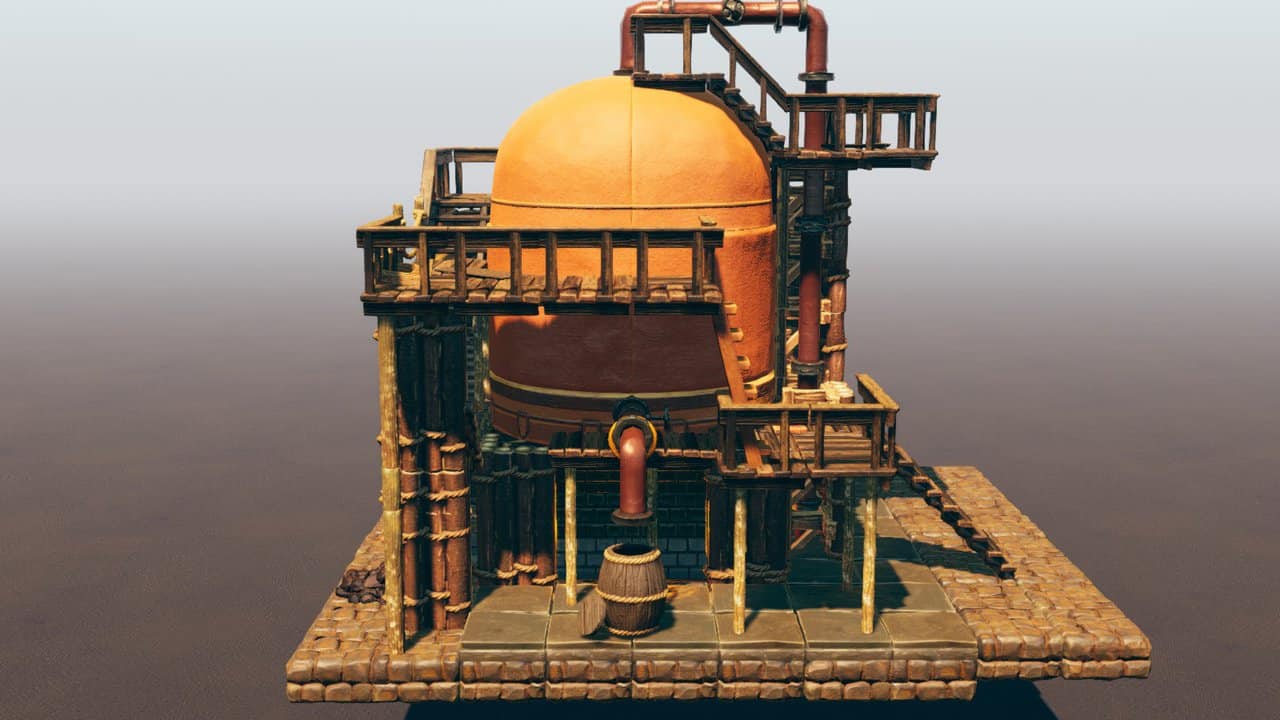 Industrial Boiler / Settling Tank with scaffolding and furnace - Tales ...