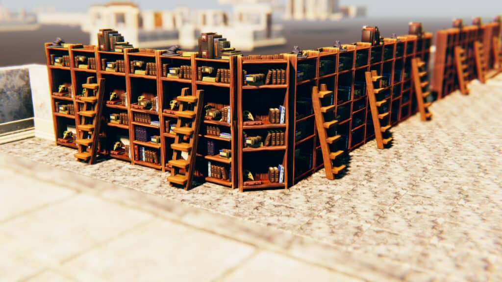 Library Assets - Bookcases and study area - Tales Tavern