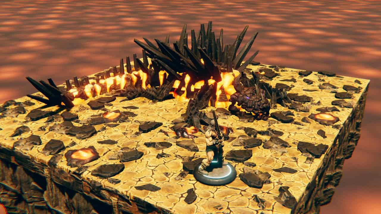 lava dragon and evil statues - Tales Tavern