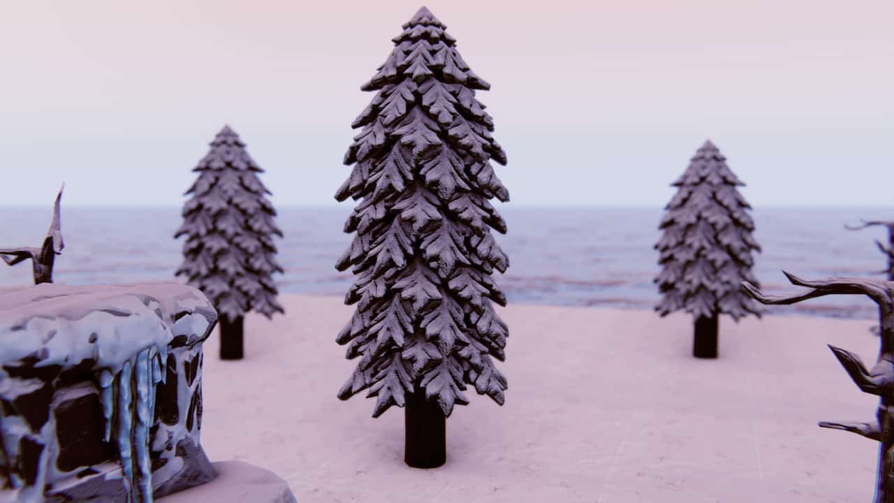 Snow Pine Tree - 4 Stack Tall - Tales Tavern