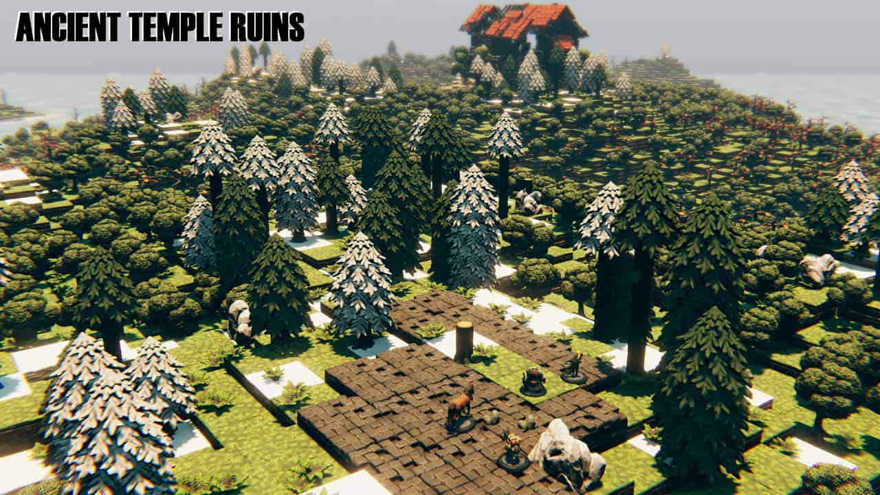 Battlemap - Ancient Temple Ruins - Tales Tavern