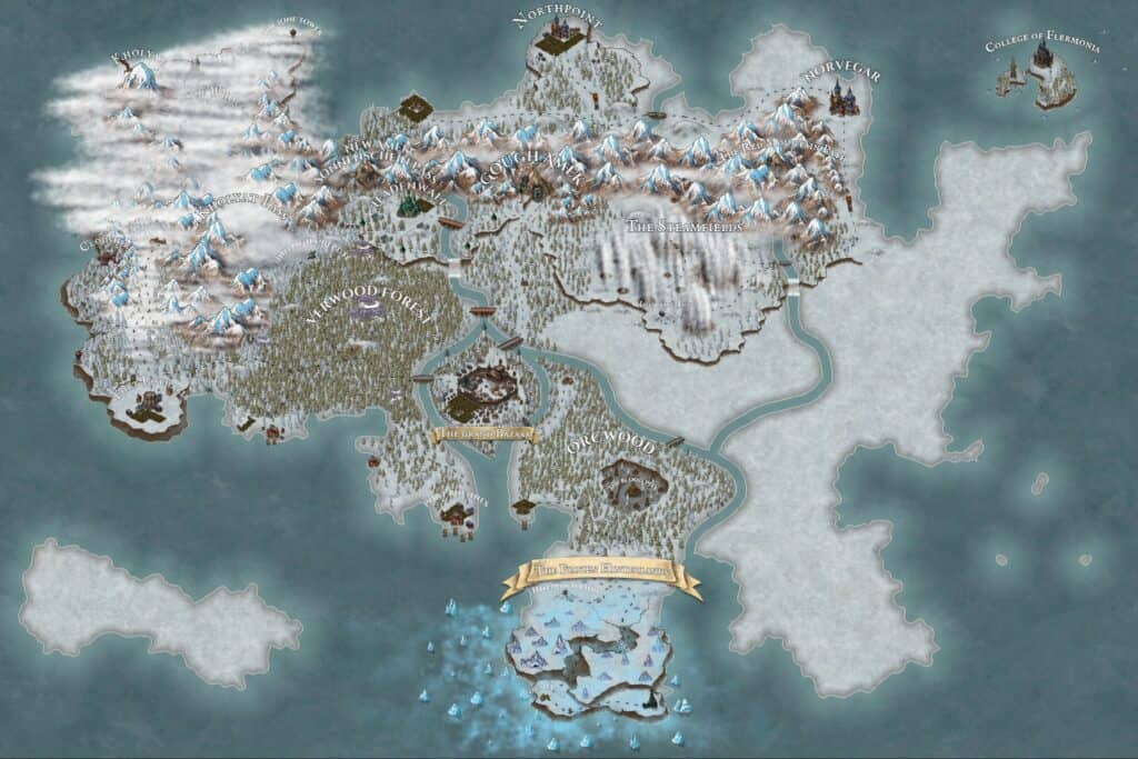 1Sq. Mile Tundra/Snowy Mountains - Tales Tavern