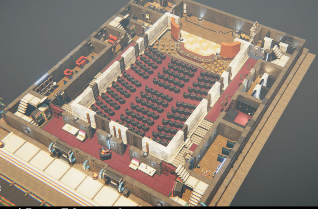 Rendition of Symphony Hall - Cyberpunk - Tales of the RED - Tales Tavern