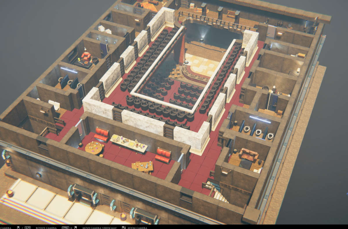 Rendition of Symphony Hall - Cyberpunk - Tales of the RED - Tales Tavern