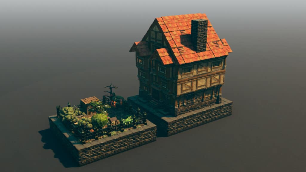 Inner city home of a well off family - Medieval Fantasy City Module ...