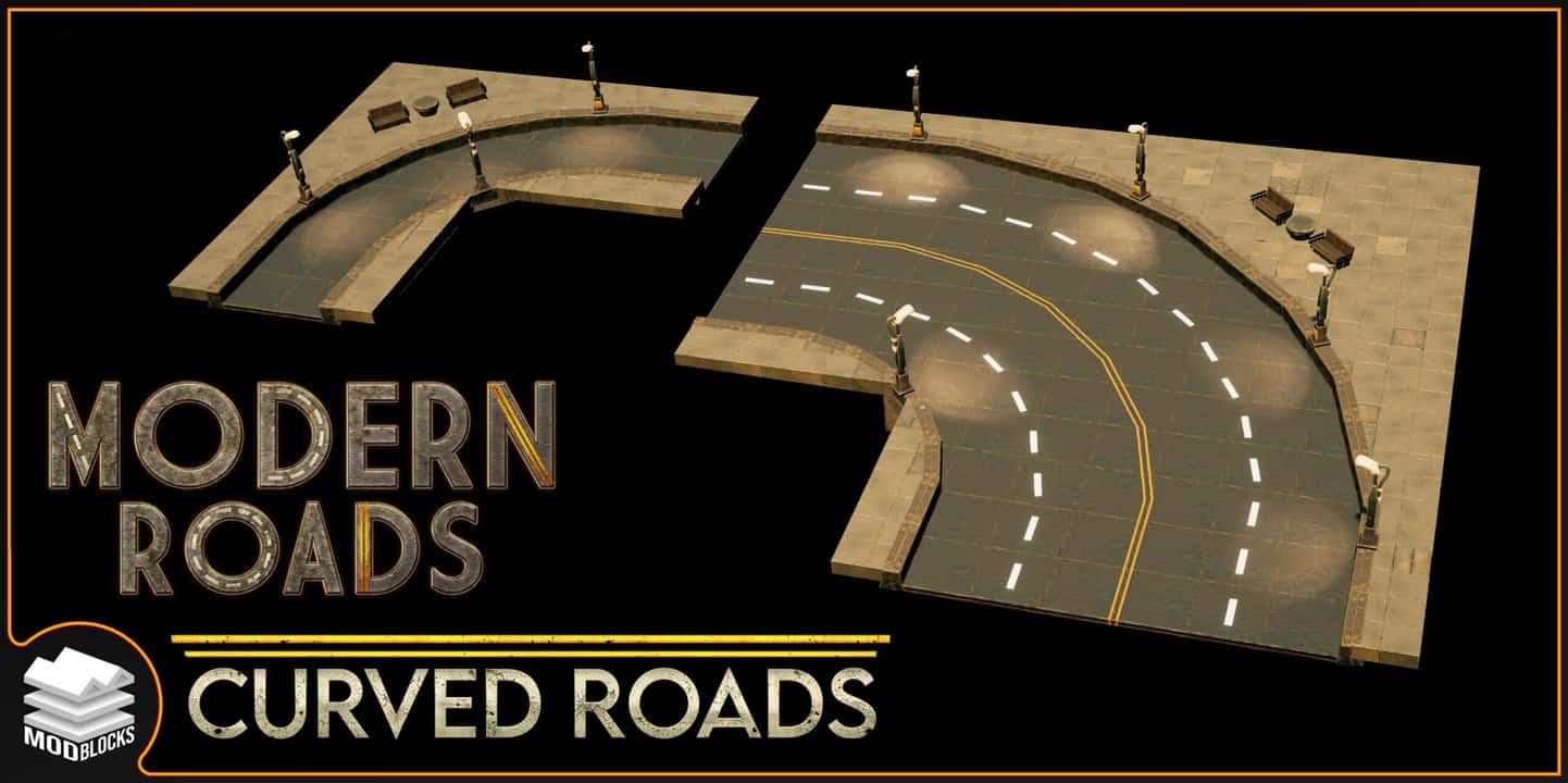 🚗ModBlocks - Modern Roads CURVES - Tales Tavern