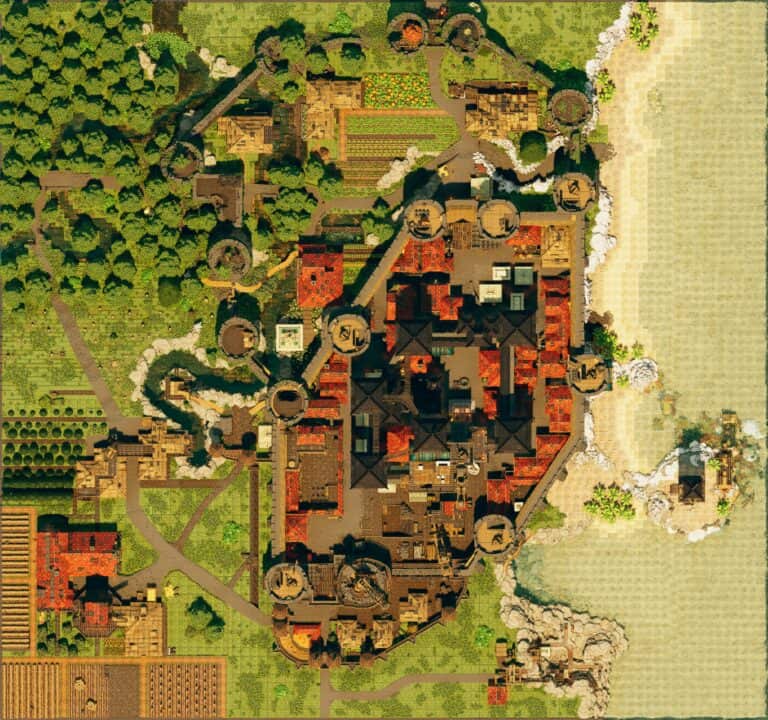 [HD] Fortress on Shore [320k+ Assets / 500+ hours / Largest custom ...