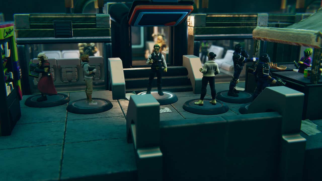 Cyberpunk - Metro Station with train - Tales Tavern