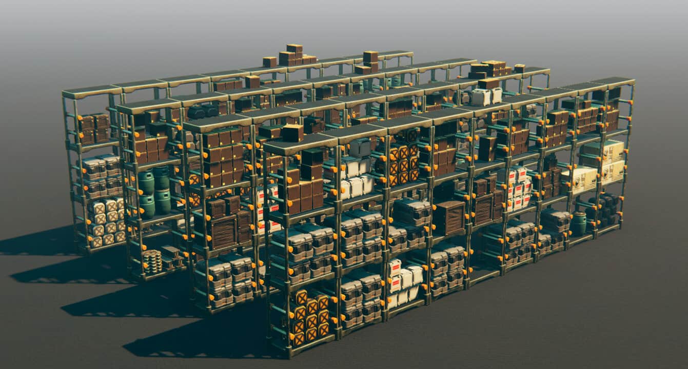 Warehouse Shelving - Stocked - Tales Tavern