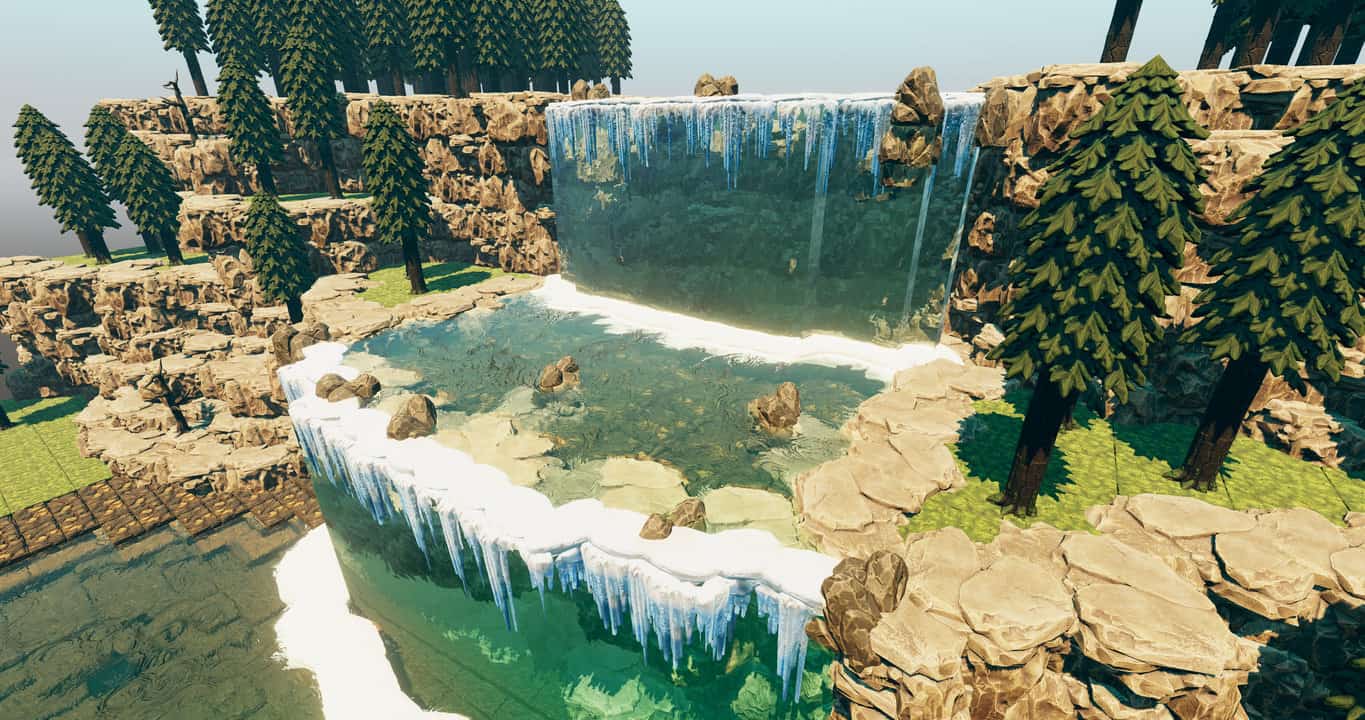 Double Stage Cliffside Waterfall - Tales Tavern