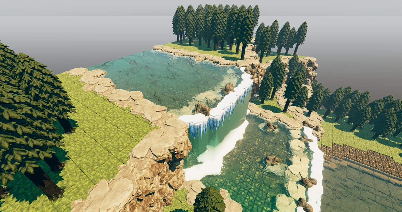 Double Stage Cliffside Waterfall - Tales Tavern