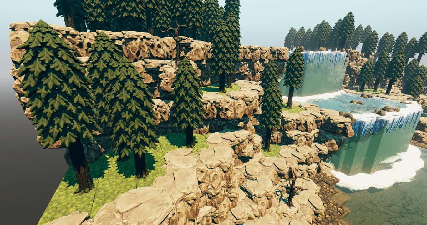 Double Stage Cliffside Waterfall - Tales Tavern