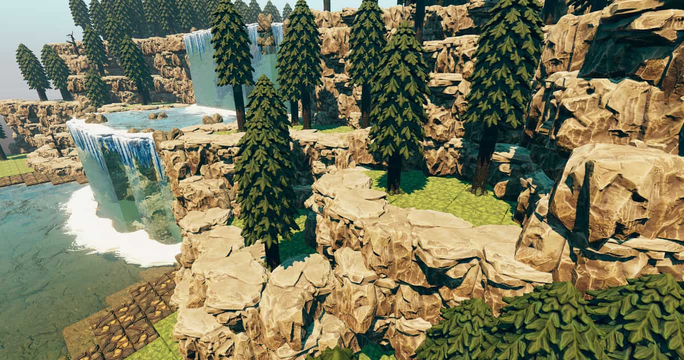 Double Stage Cliffside Waterfall - Tales Tavern