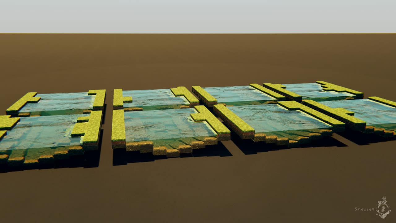 Modular River Slabs - Straight - Tales Tavern