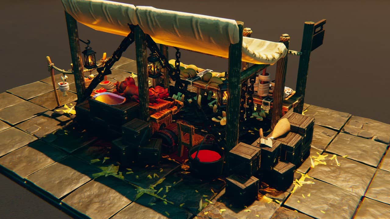 A selection of market stalls,,,18 to choose from on one slab - Tales Tavern