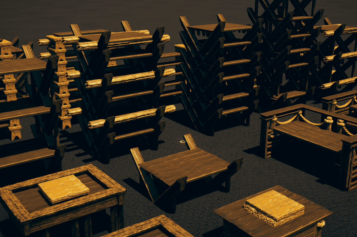 54 Custom Wooden Tables and Shelves - Tales Tavern