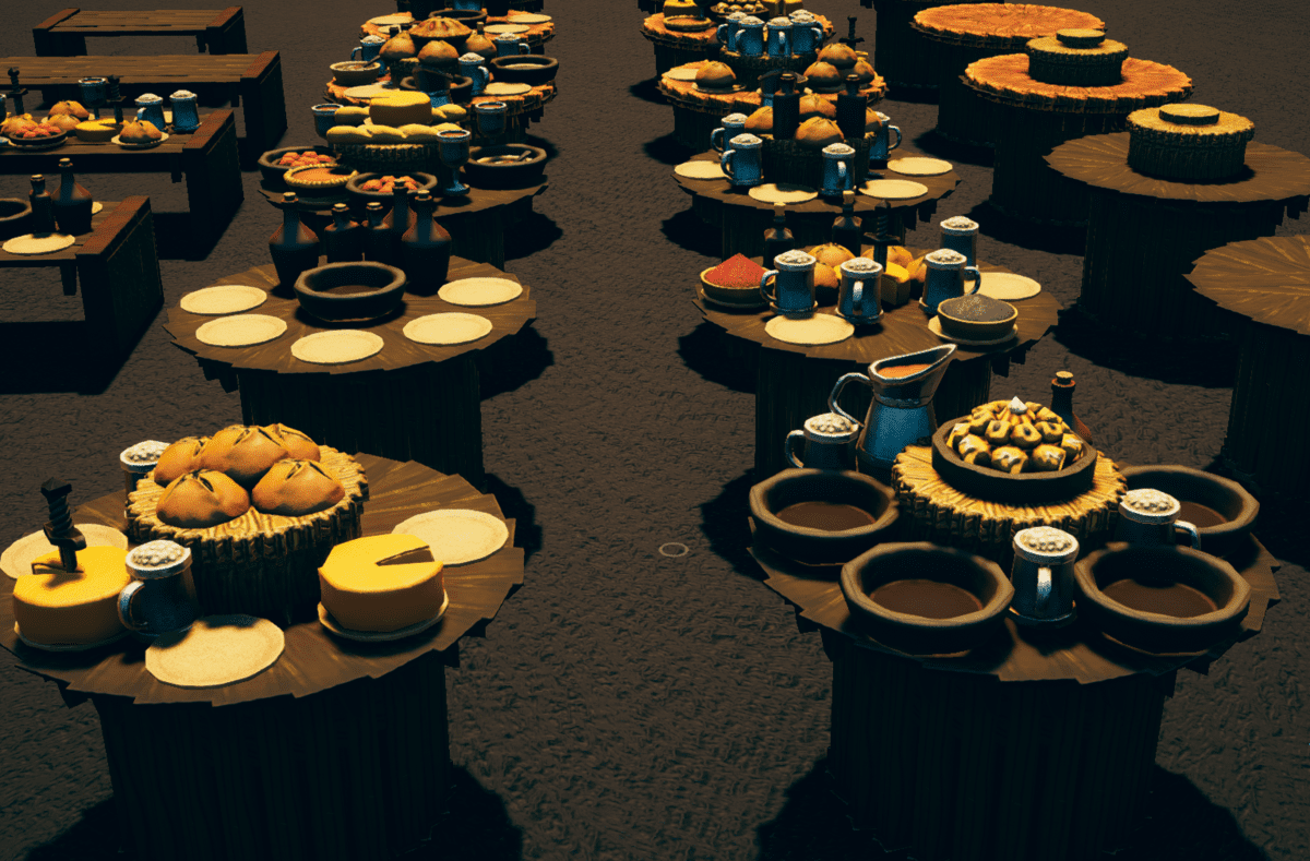 36 Custom Wooden Food Tables - Tales Tavern