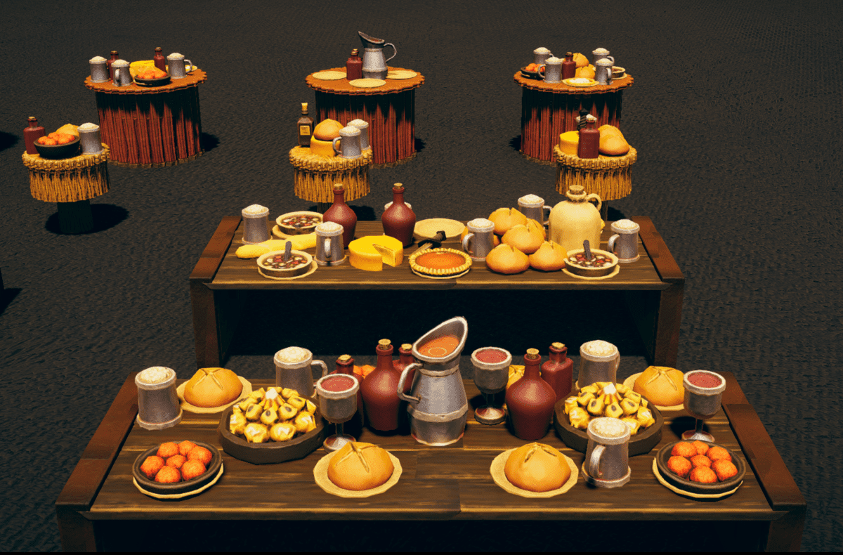 36 Custom Wooden Food Tables - Tales Tavern