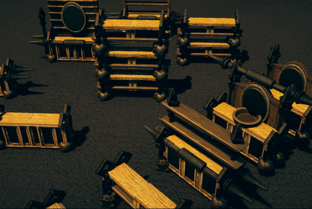 40 Custom Metal Tables and Shelves - Tales Tavern