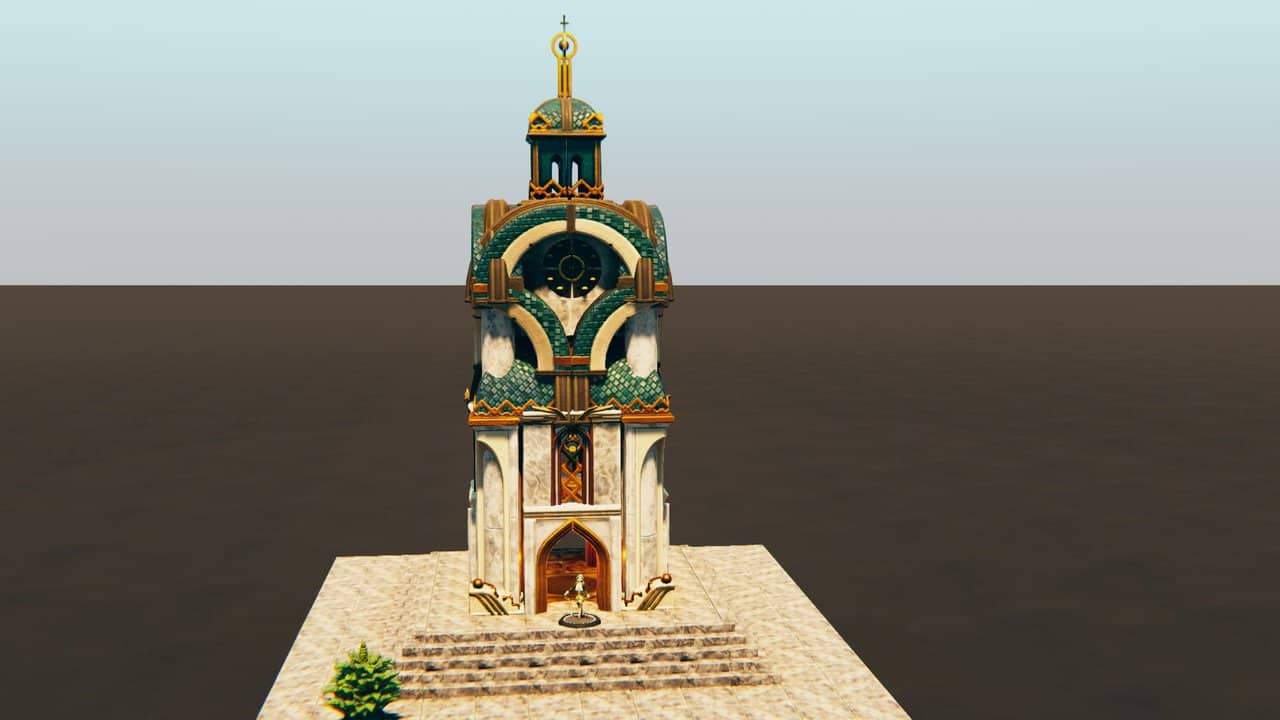 clock,,,bridge and fountain - Tales Tavern