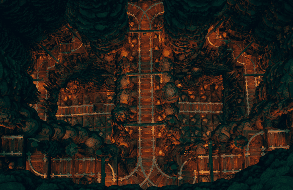 Modular Mineshaft Caverns – 2-Tiered 4-Way Junction - Tales Tavern