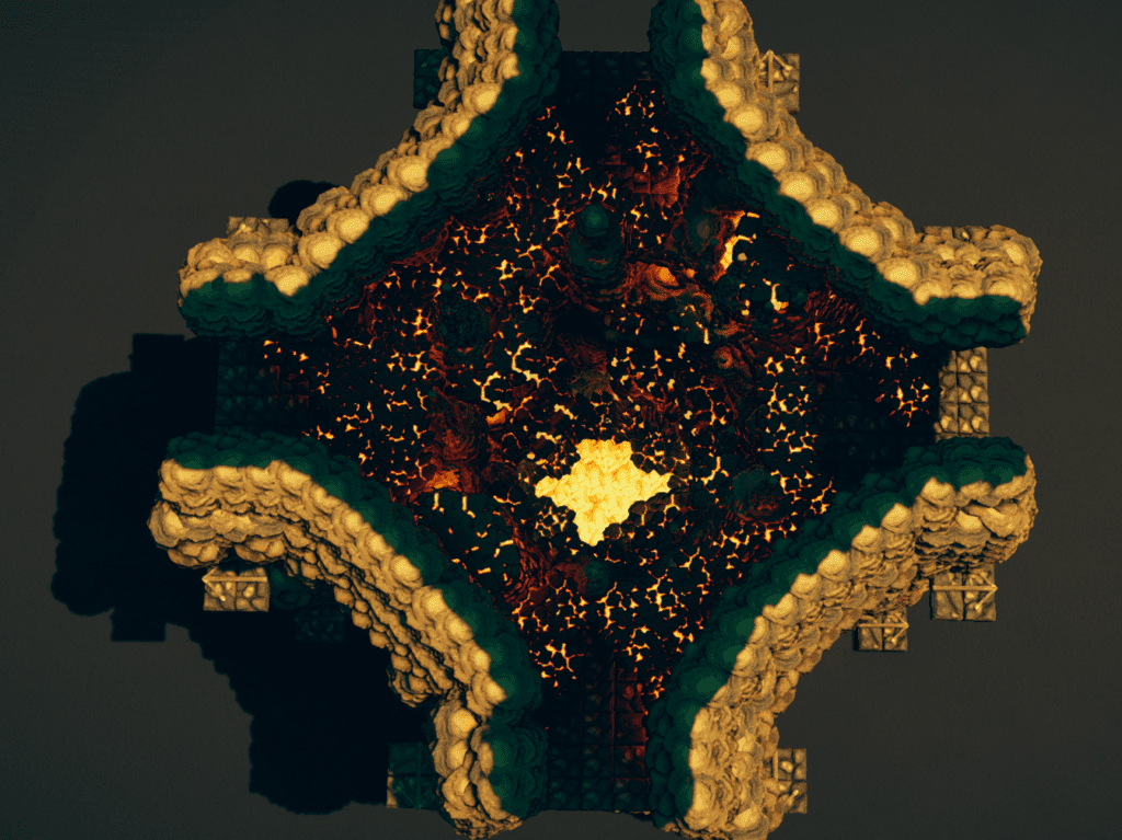 Modular Lava Caverns – 2-Tiered 8-Way Junction - Tales Tavern