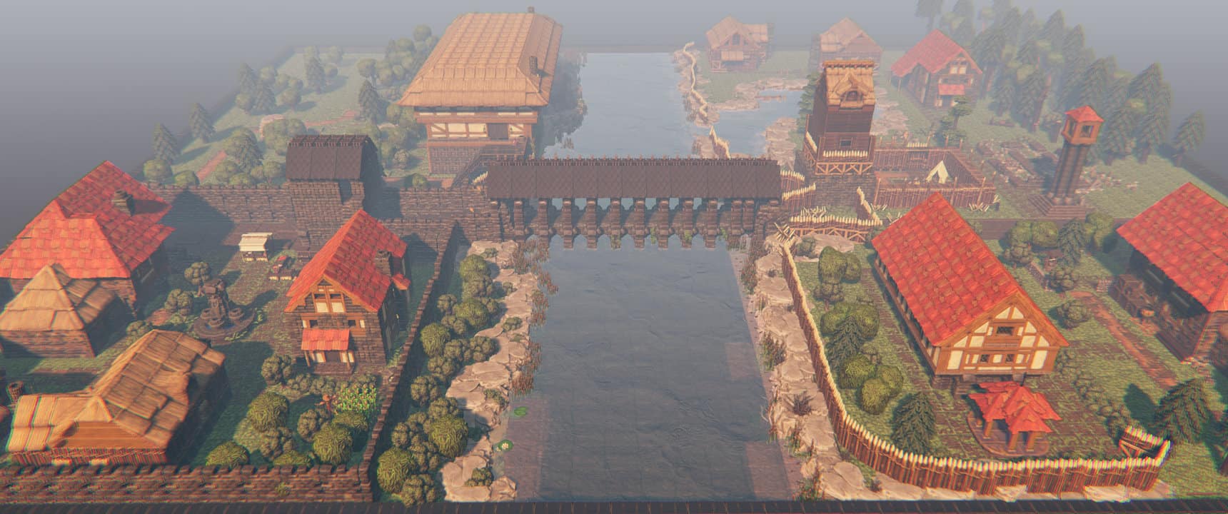 River Town split by river and the border - Tales Tavern