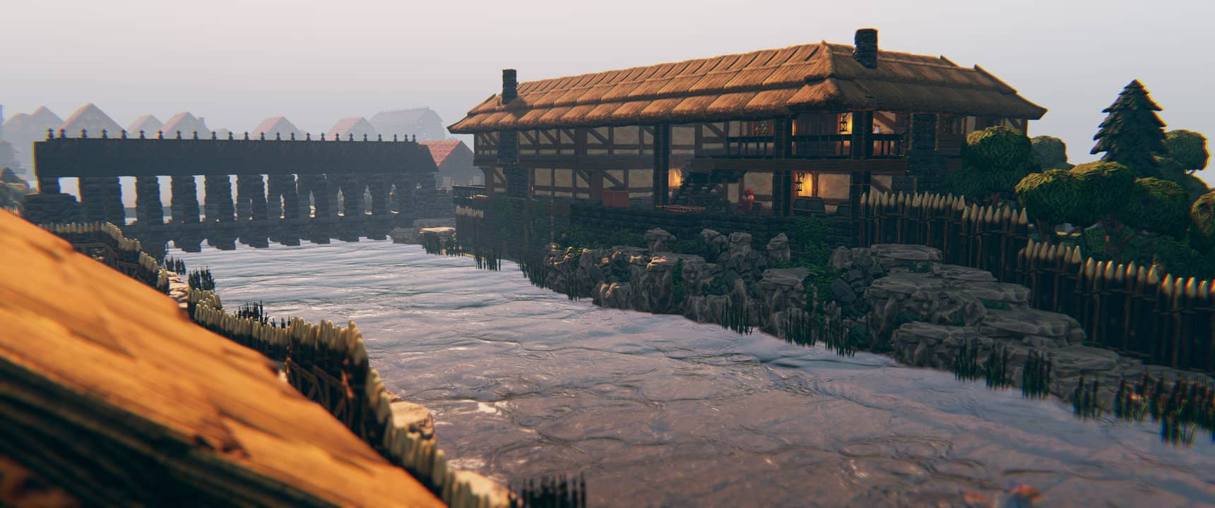 River Town split by river and the border - Tales Tavern