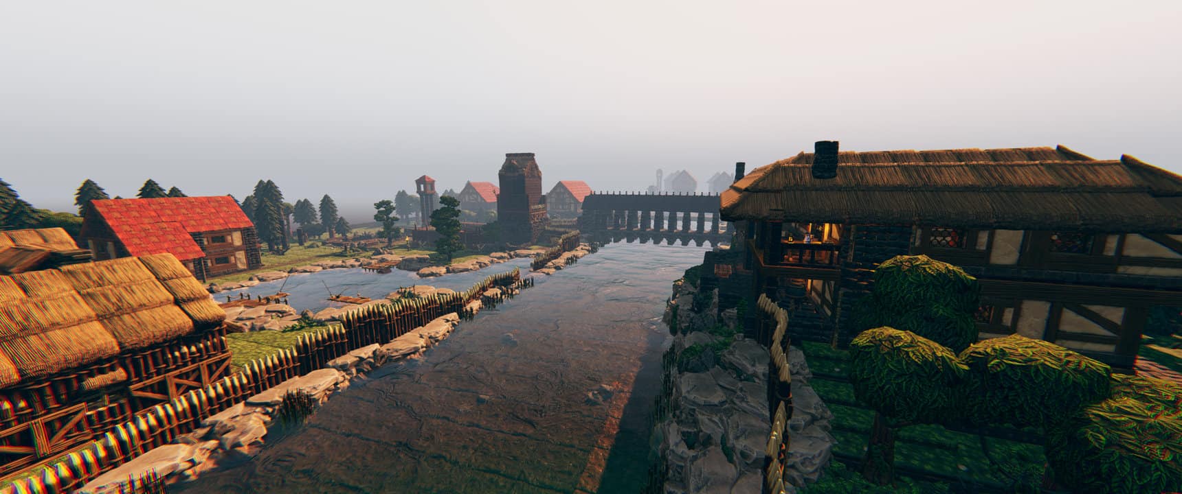 River Town split by river and the border - Tales Tavern