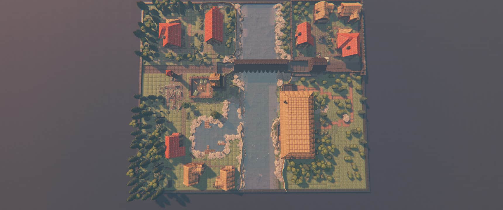 River Town split by river and the border - Tales Tavern